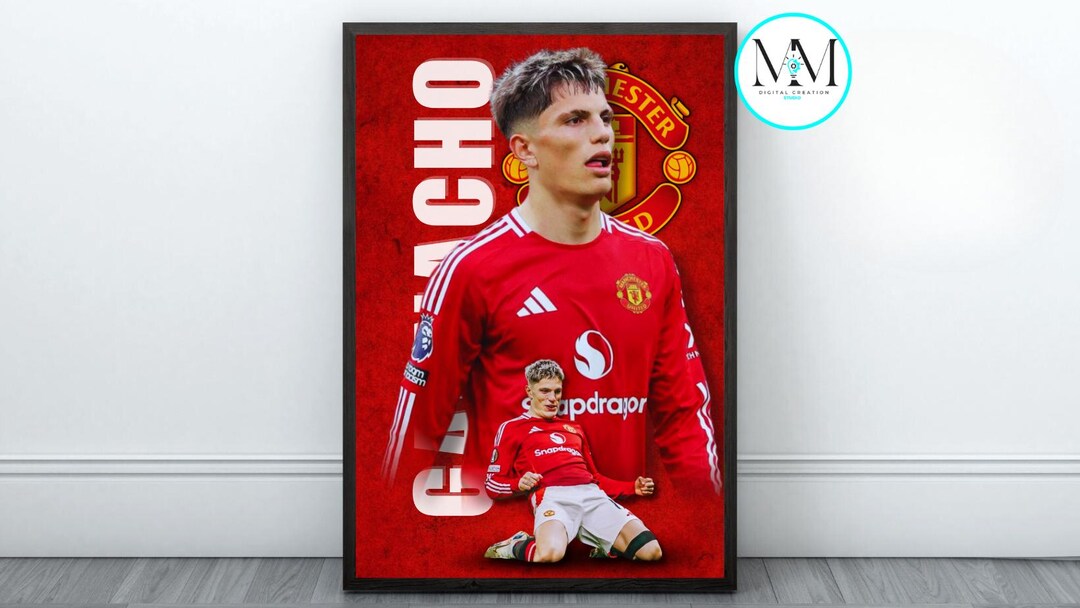 Alejandro Garnacho Poster, Manchester United, Football Gift, Sports ...
