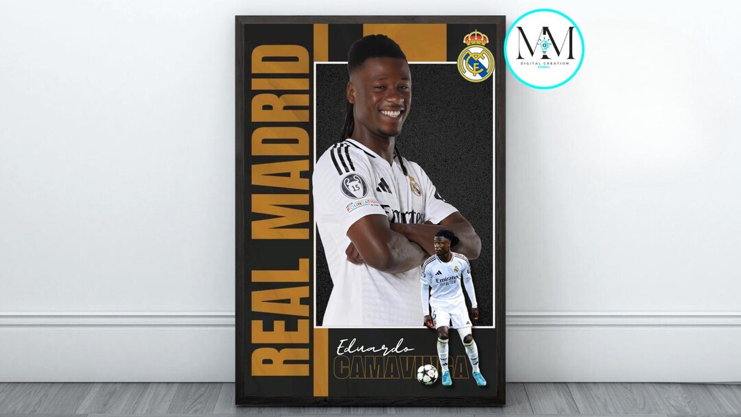 Eduardo Camavinga Poster, Real Madrid, Digital Download, French ...
