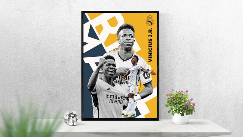 Vinicius Junior POSTER , Digital Download, Real Madrid, Soccer Print ...