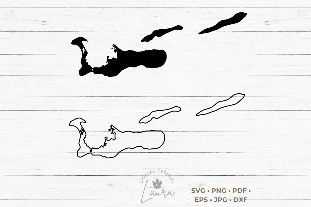Cayman Islands Outline and Silhouette Map SVG Cut File - Etsy