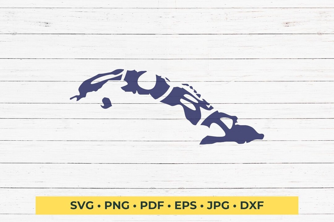 Cuba Word Art in Country Shape SVG Cut File - Etsy