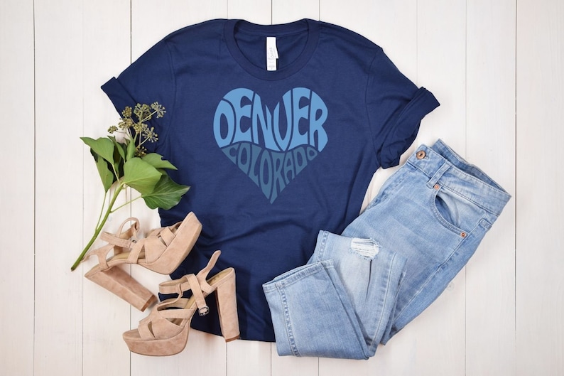 Denver Colorado Word Art in Heart Shape SVG Cut File - Etsy