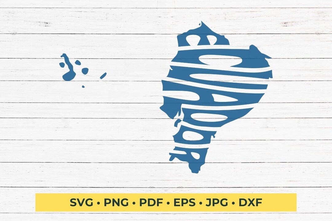 Ecuador Word Art SVG Cut File - Etsy