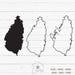 Saint Lucia Silhouette Outline Map SVG Cut File - Etsy