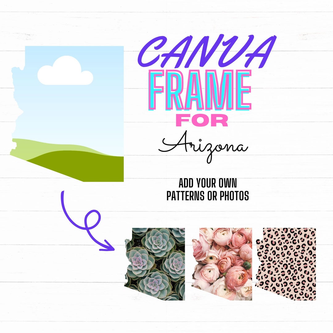 Arizona Canva Frame Digital Template - Etsy