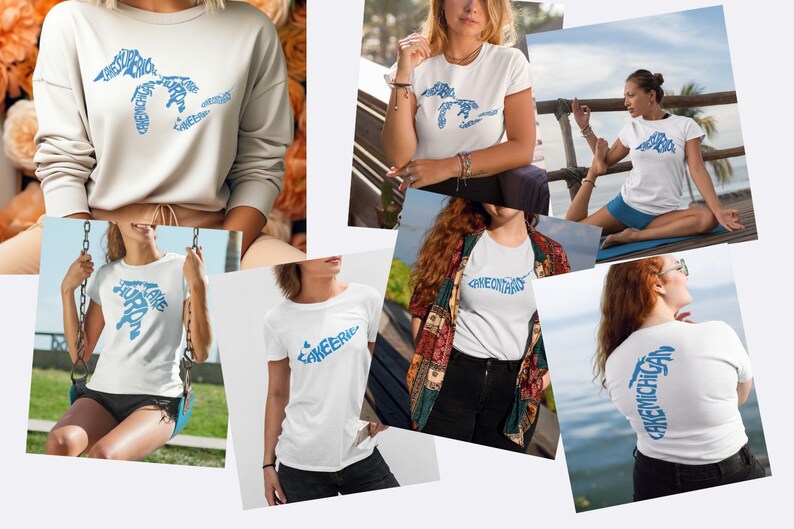 Great Lakes Word Art SVG Bundle - Etsy