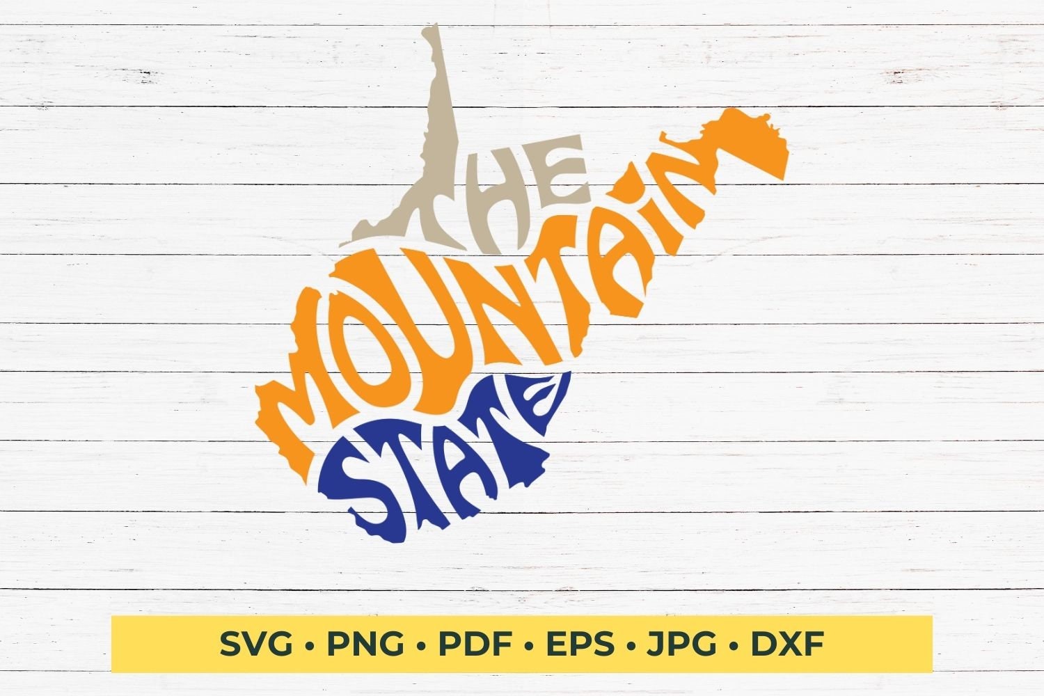 The Mountain State West Virginia Shape SVG Cut File - Etsy