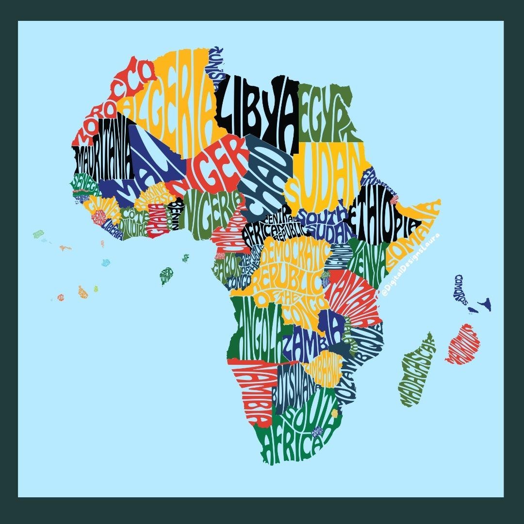 African Countries Word Art Bundle Svg Png - Etsy