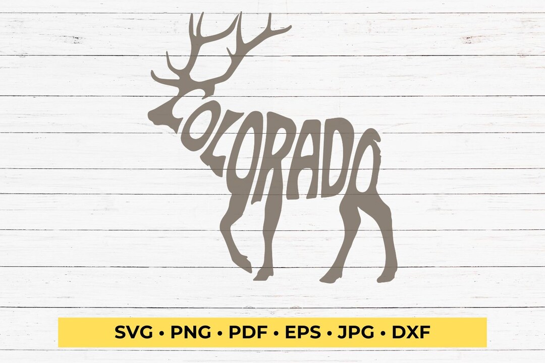 Colorado Elk Word Art SVG Cut File - Etsy