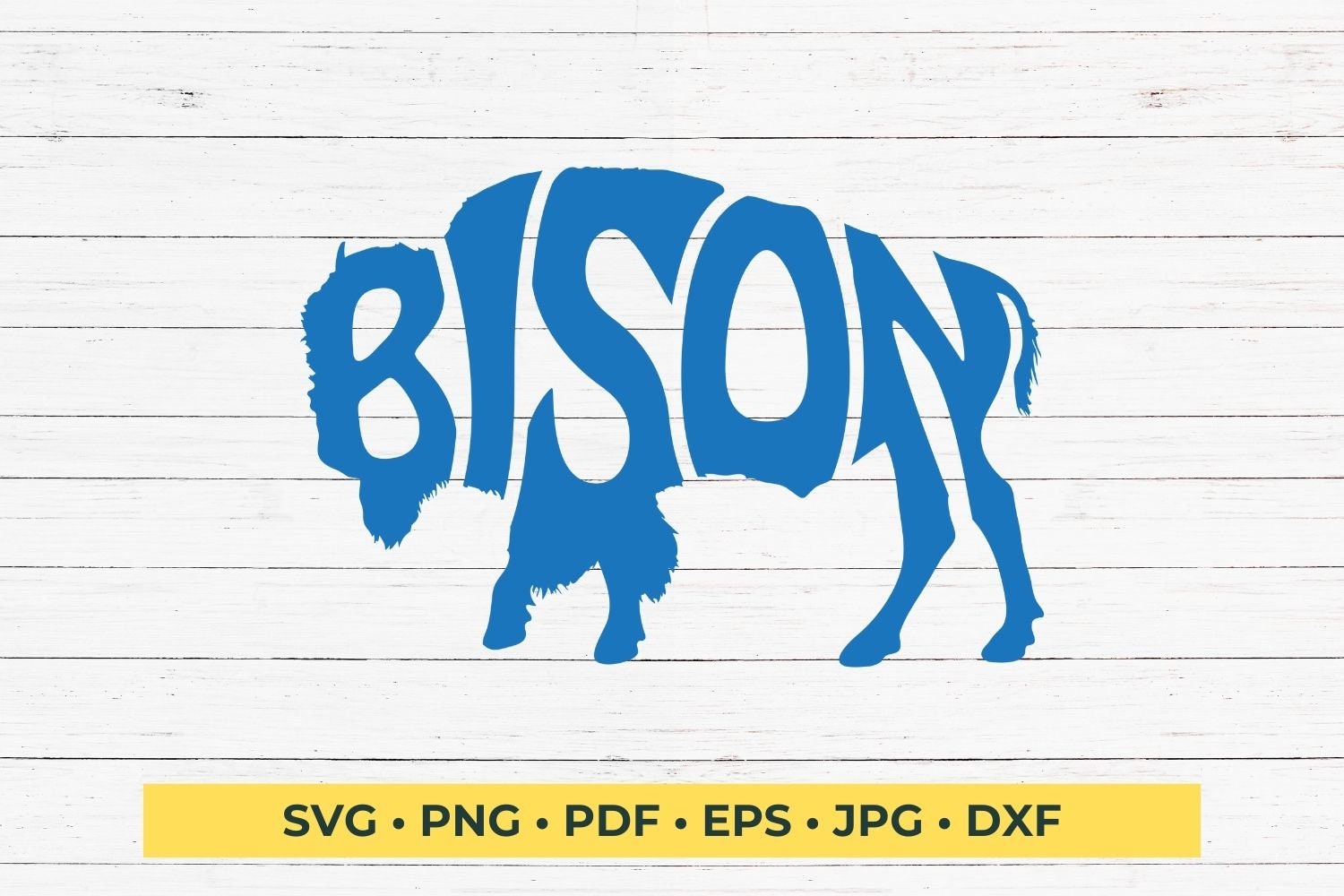 Bison Word Art SVG Cut File - Etsy
