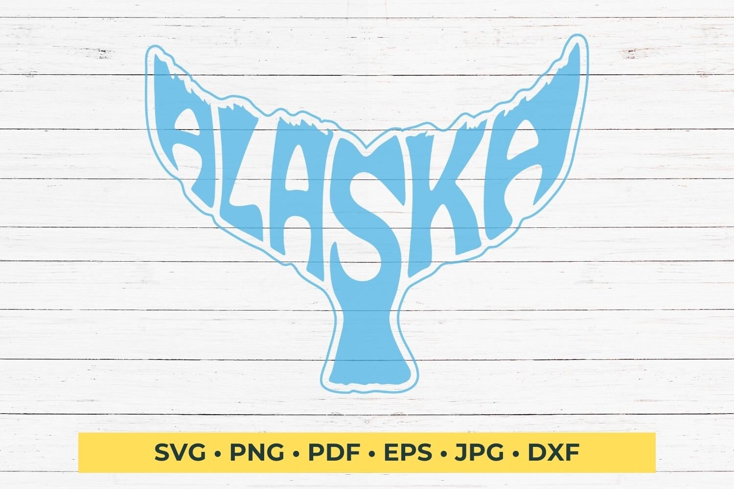 Alaska Whale Tail Word Art SVG Cut File - Etsy