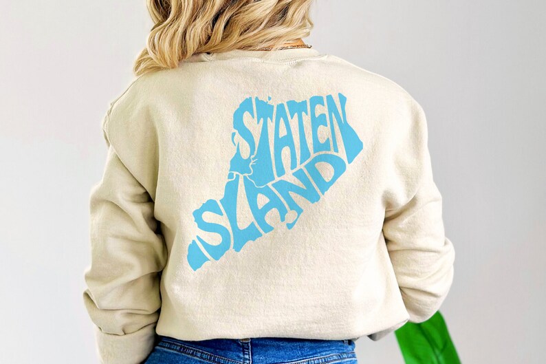 Staten Island Typography Word Art SVG Cut File - Etsy Canada