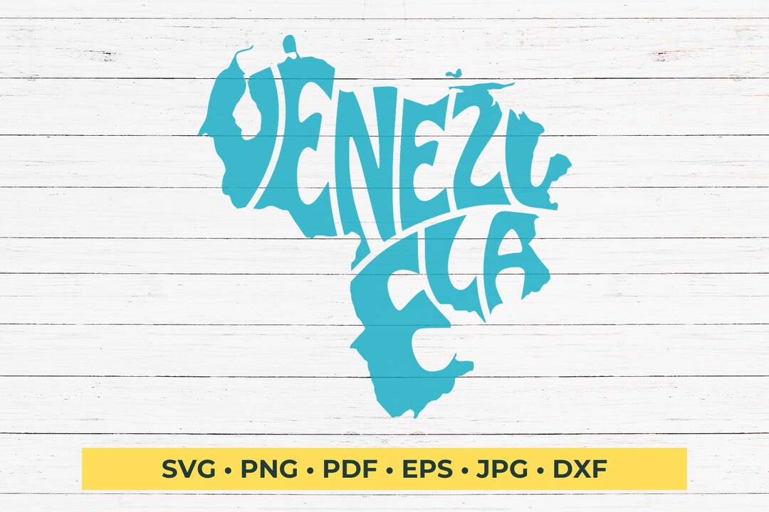 Venezuela Word Art in Country Shape SVG Cut File - Etsy