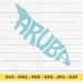 Aruba Word Art in Island Shape SVG Cut File - Etsy