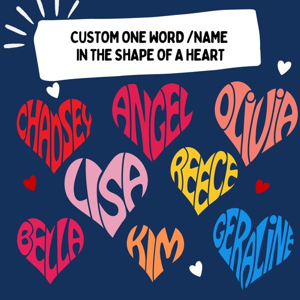 Heart Typography - Etsy