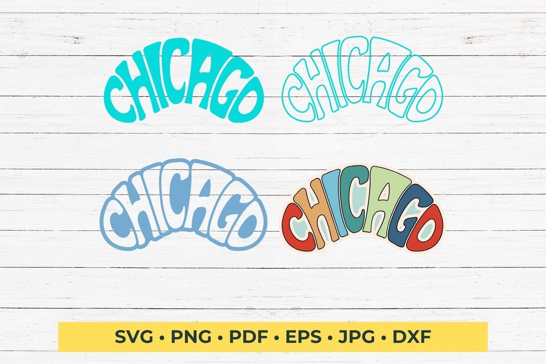 Chicago Bean Word Art SVG Cut File - Etsy