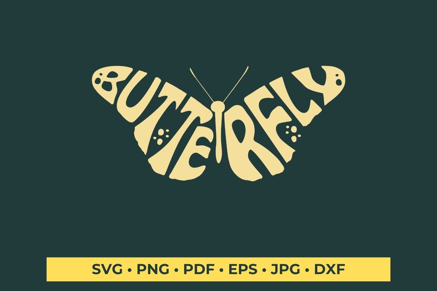 Butterfly Word Art SVG Cut File - Etsy