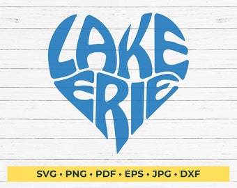 Lake Erie Map Shape Silhouette Svg Png Dxf Pdf Eps Vector Graphic ...