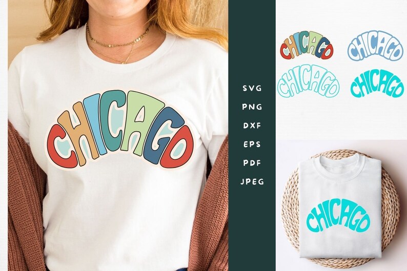 Chicago Bean Word Art SVG Cut File - Etsy