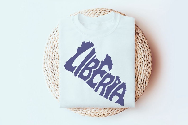 Liberia Typography Word Art SVG Cut File - Etsy