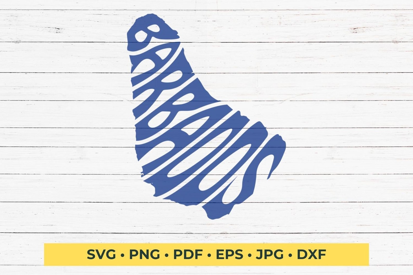 Barbados Word Art in Country Shape SVG Cut File - Etsy
