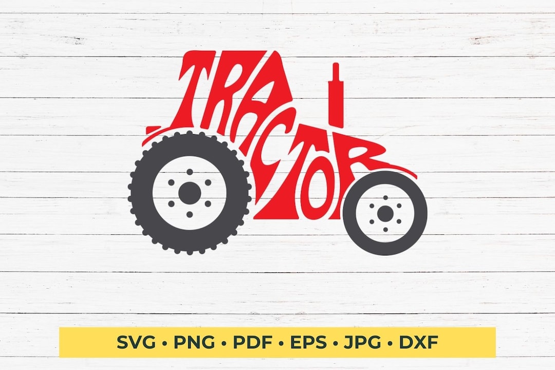 Tractor Word Art SVG Cut File - Etsy