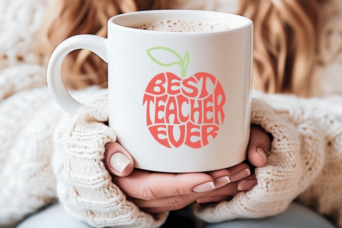 Best Teacher Ever Apple SVG Cut File for Teachers - Etsy Canada