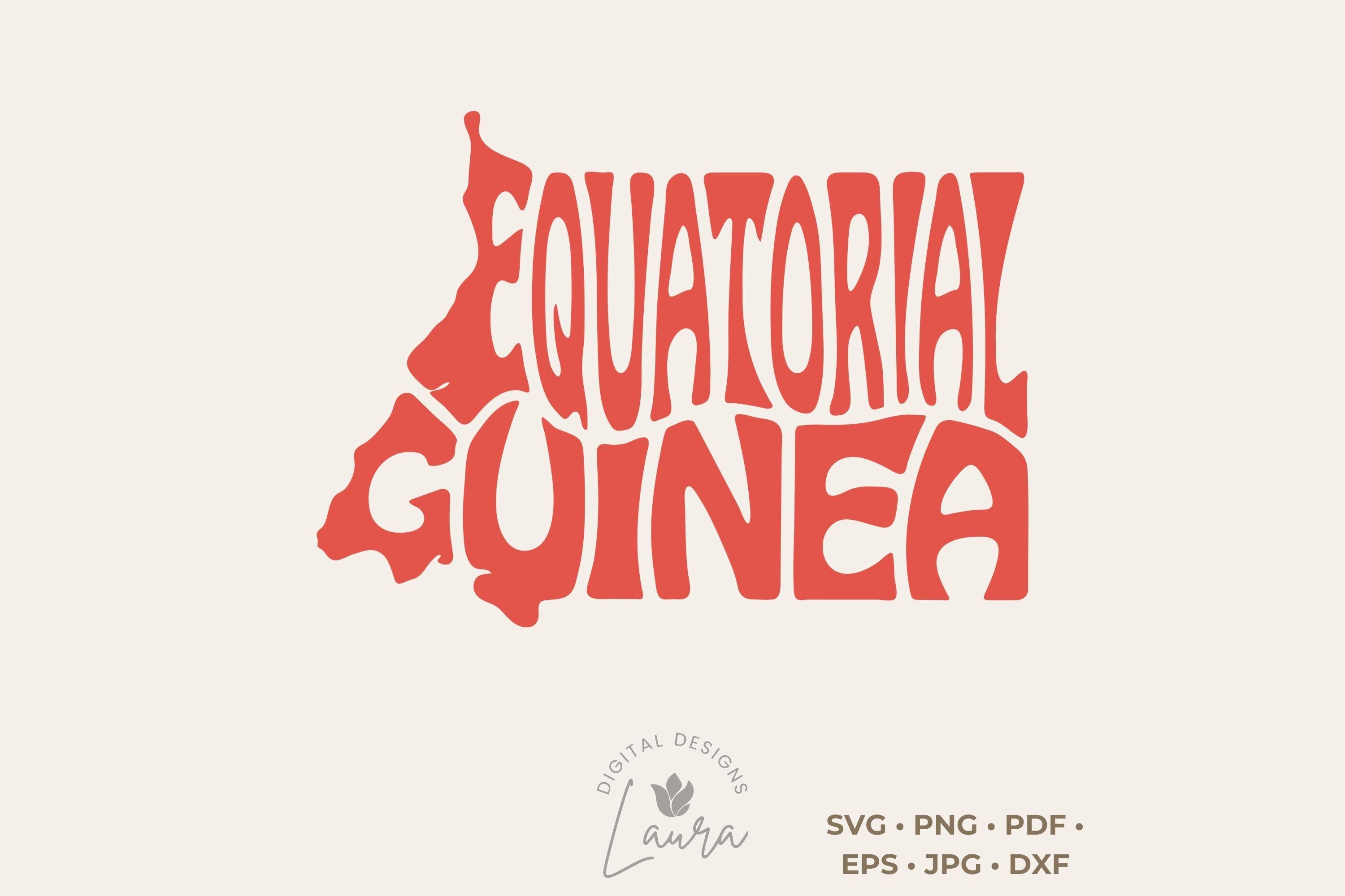 Equatorial Guinea Cut File | African Country Word Art - Etsy