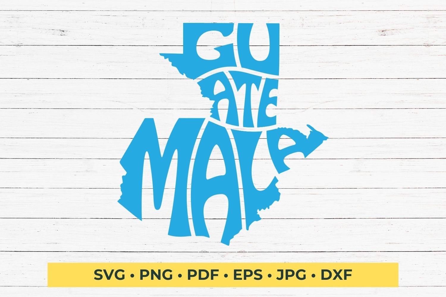 Guatemala Typography Word Art SVG Cut File - Etsy