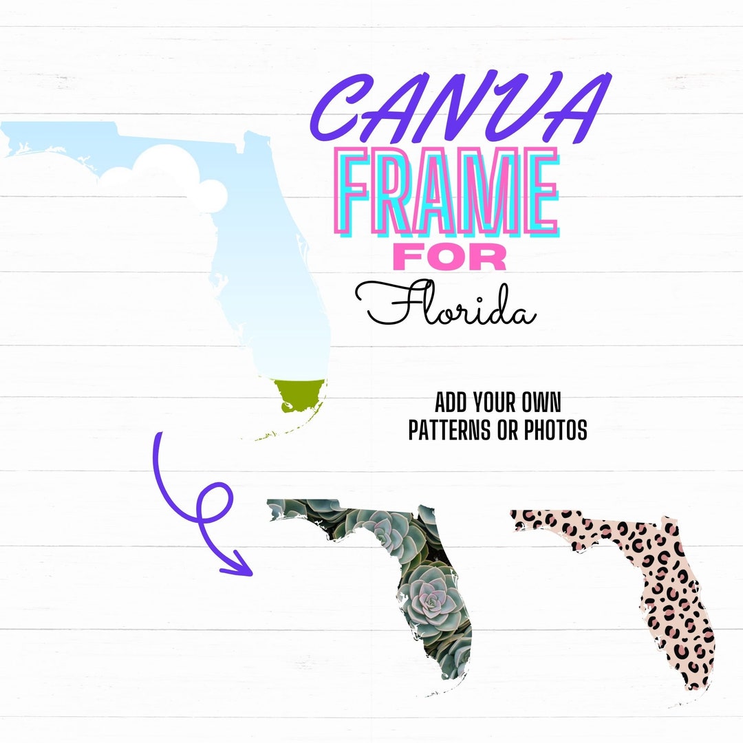 Florida Canva Frame Digital Template - Etsy