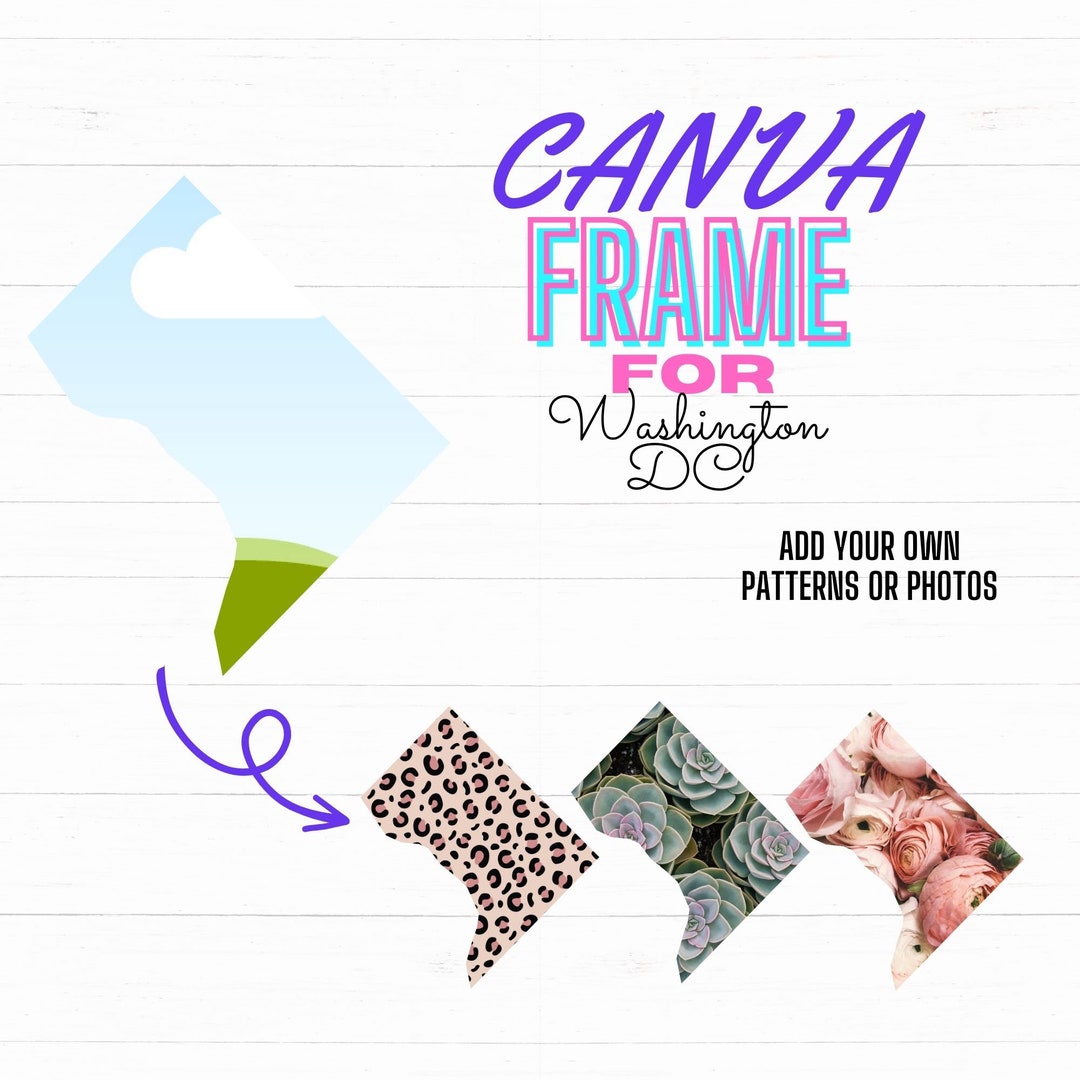 Washington DC Canva Frame Digital Template - Etsy