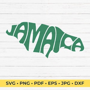 Jamaica Typography Word Art SVG Cut File - Etsy
