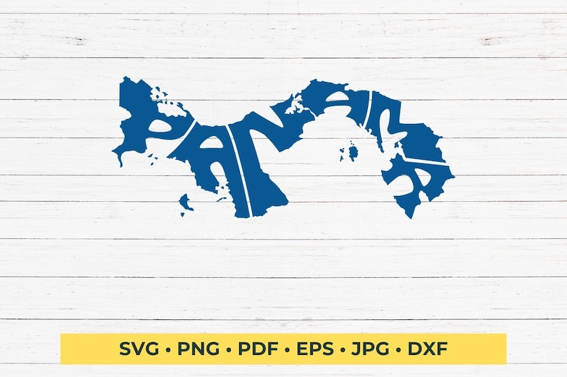 Panama Typography Word Art SVG Cut File - Etsy