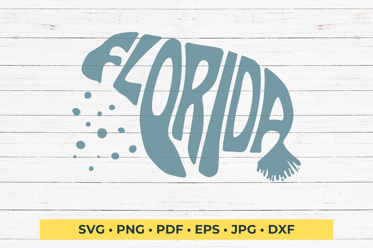 Florida Word Art in Manatee Shape SVG Cut File - Etsy