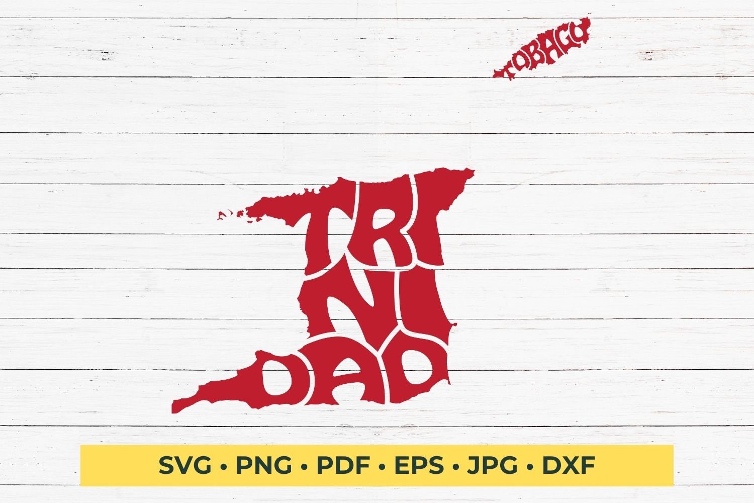 Trinidad and Tobago Island Word Art SVG Cut File - Etsy
