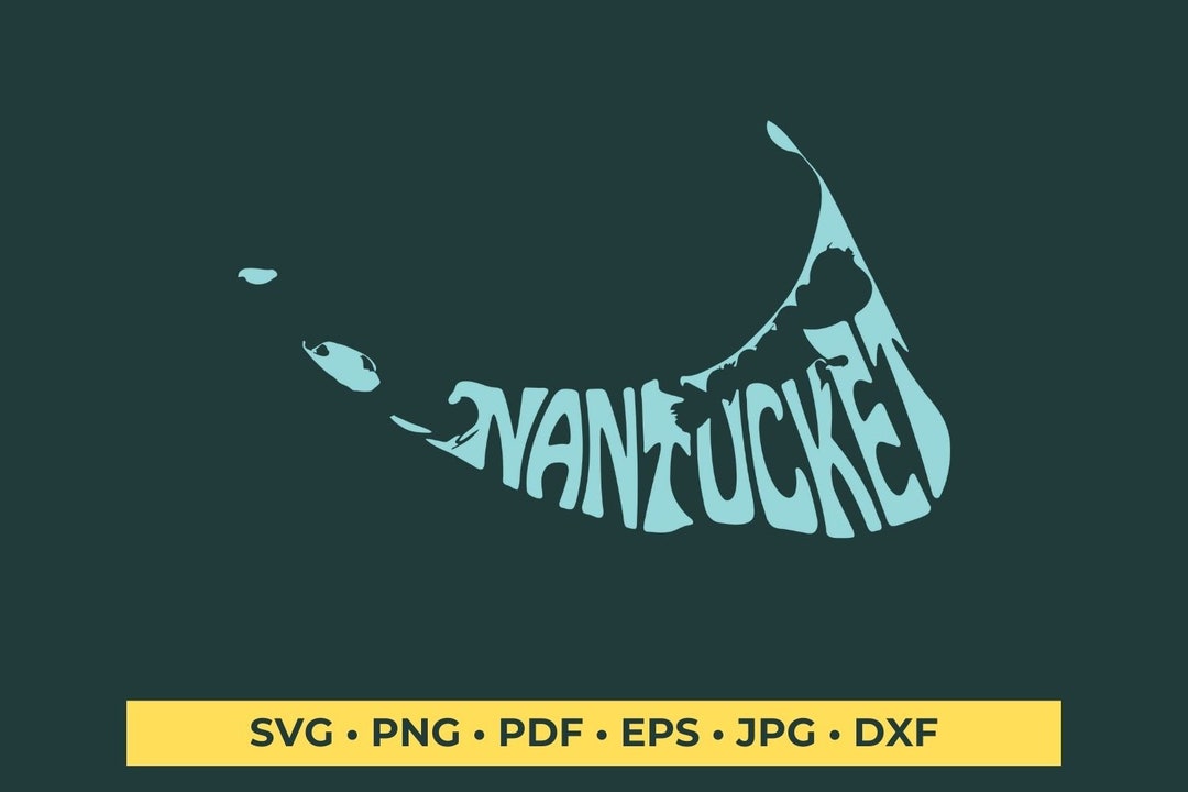 Nantucket Word Art SVG Cut File - Etsy