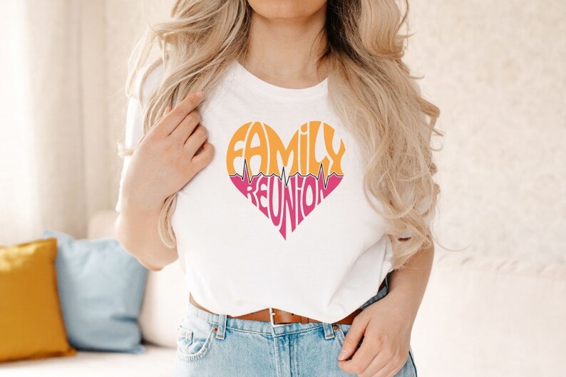 Family Reunion Word Art in Heart Shape SVG Cut File - Etsy