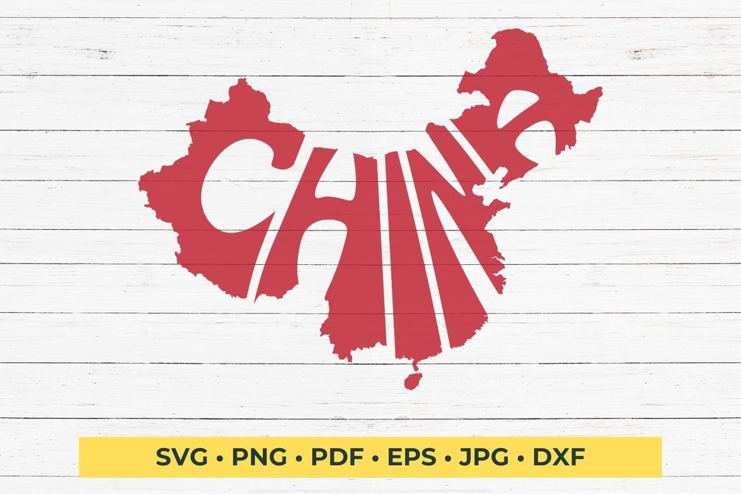 China Typography Word Art SVG Cut File - Etsy