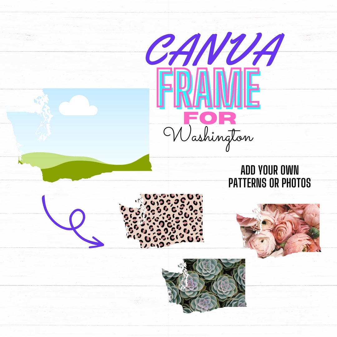 Washington Canva Frame Digital Template - Etsy