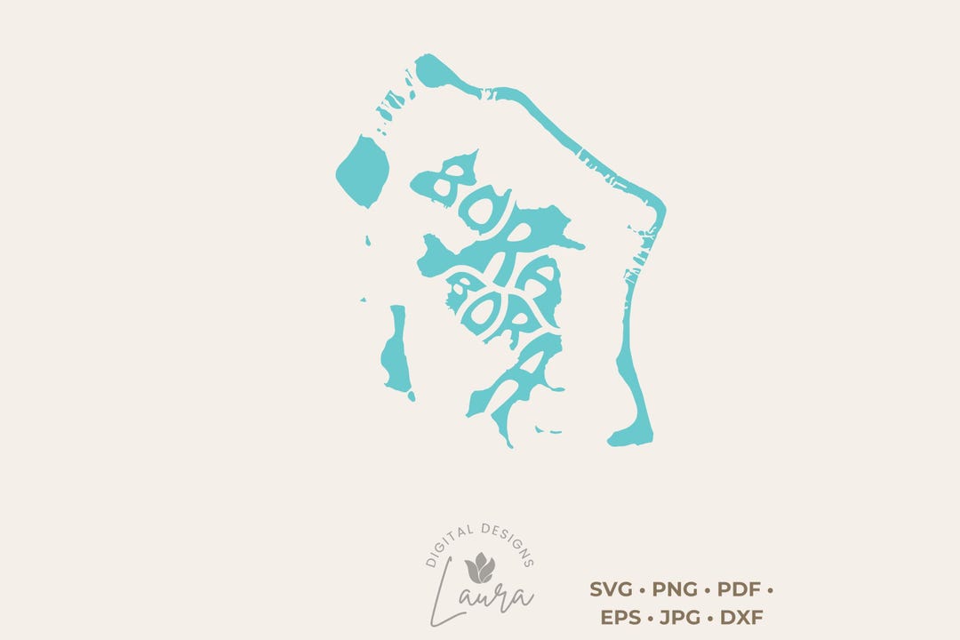 Bora Bora Word Art SVG Cut File - Etsy