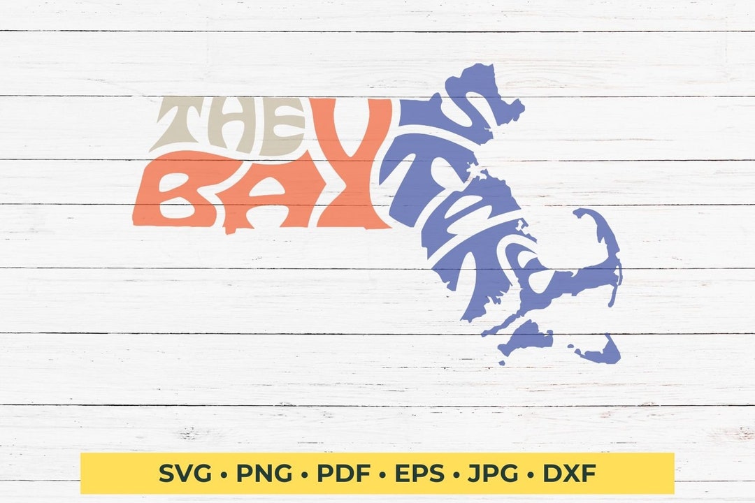 Massachusetts the Bay State SVG Cut File - Etsy