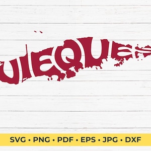 Vieques Puerto Rico SVG | Island Word Art | Cricut Cut File | Island ...
