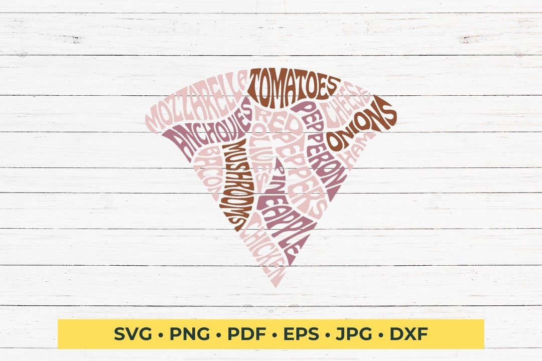 Pizza Slice Word Art SVG Cut File - Etsy