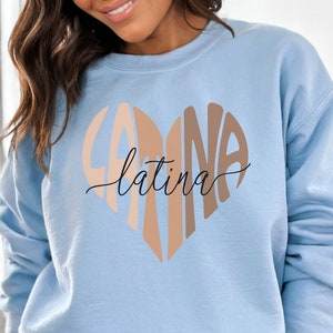 Latina Typography Heart Shape SVG Cut File - Etsy