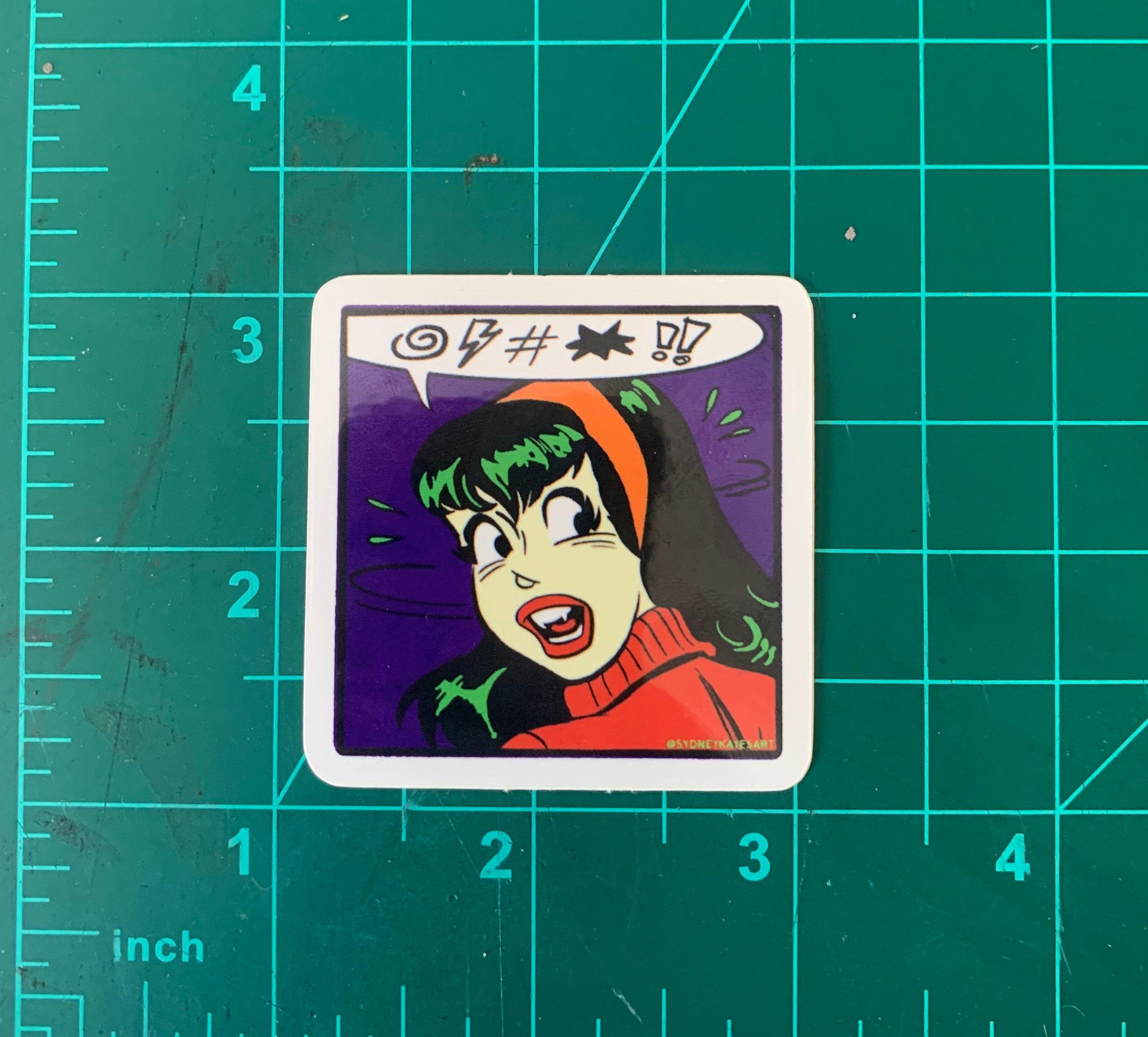Retro Comic Curse Sticker - Etsy
