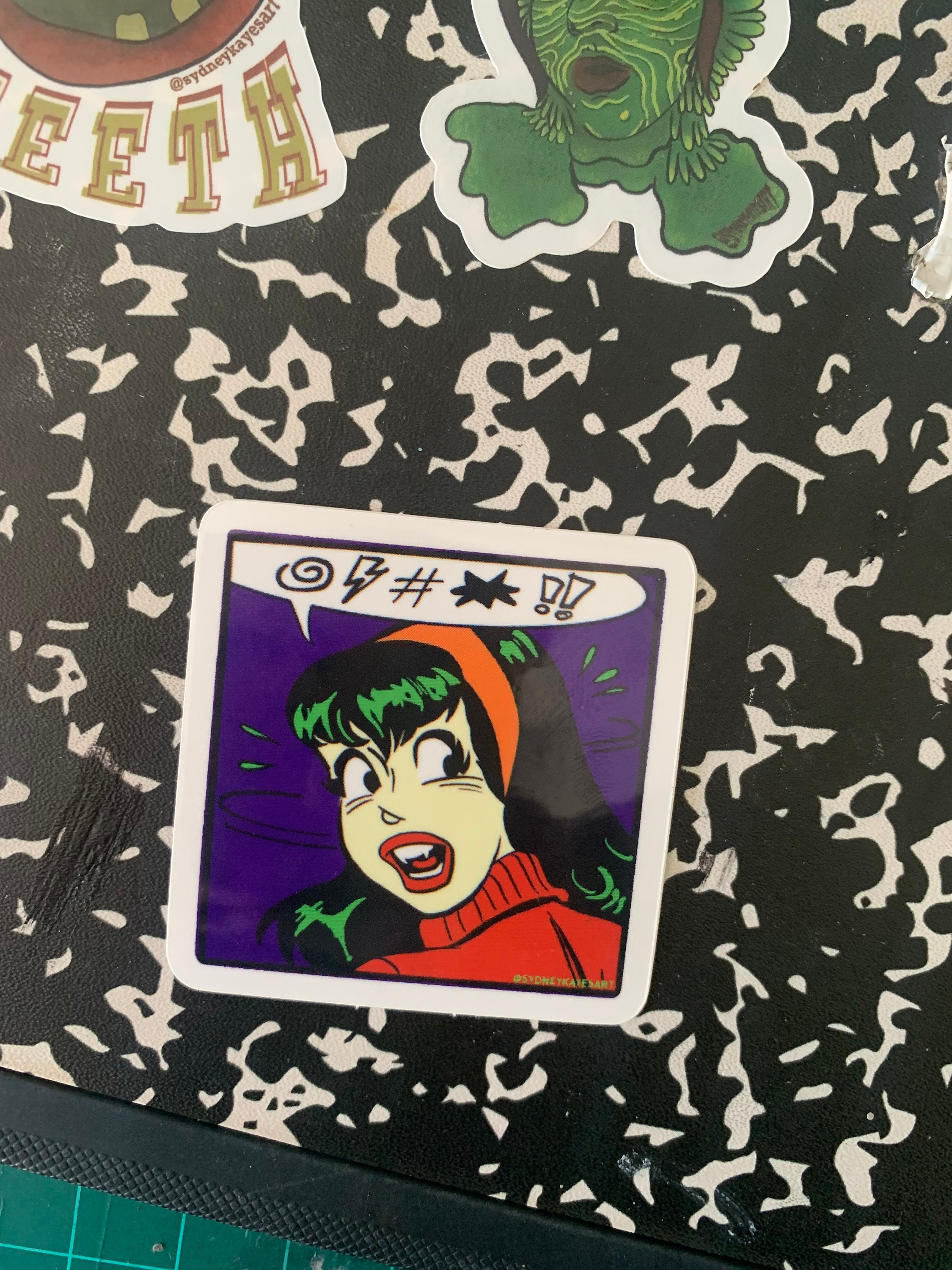 Retro Comic Curse Sticker - Etsy