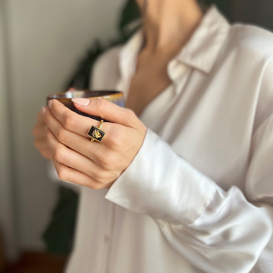 Agate Intaglio Roman Eagle Ring - Etsy