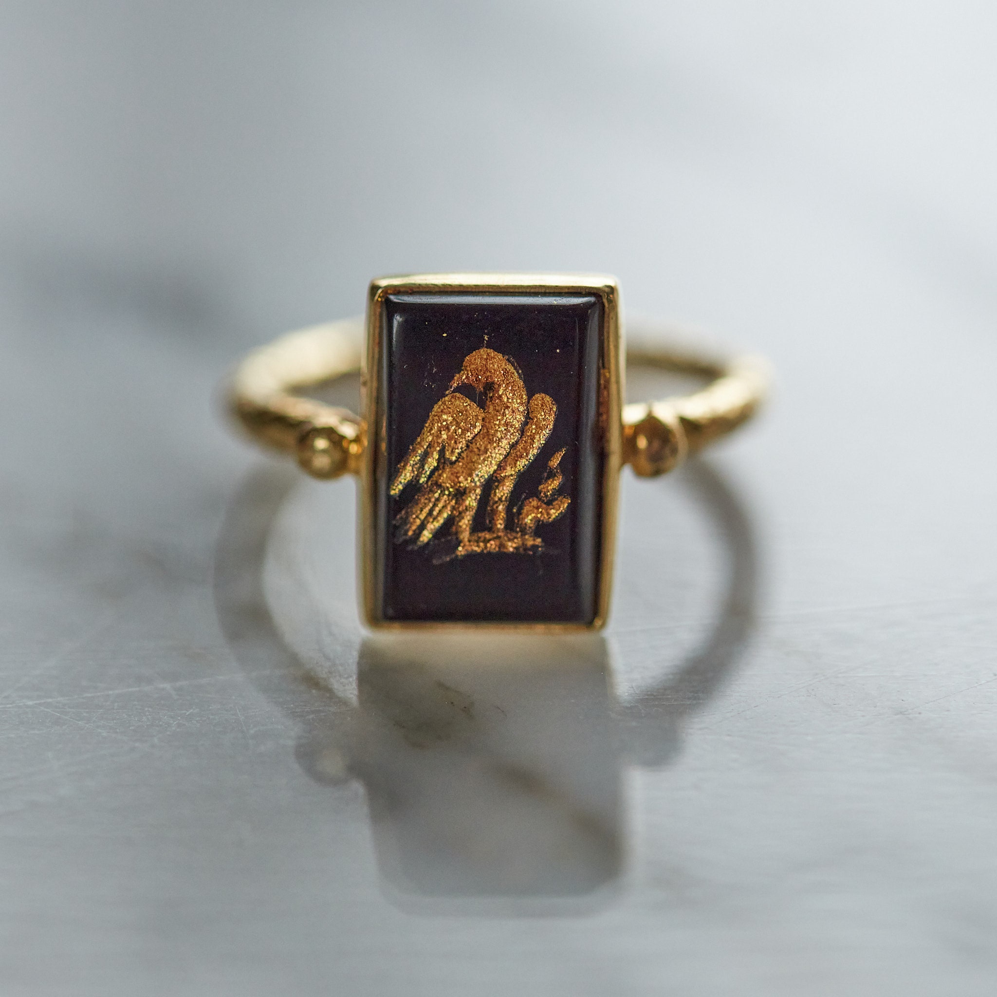 Agate Intaglio Roman Eagle Ring - Etsy