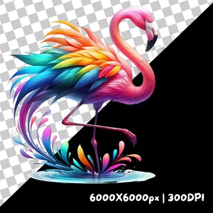 Rainbow Flamingo Clipart, Baby Flamingo, Rainbow Art, Nursery ...