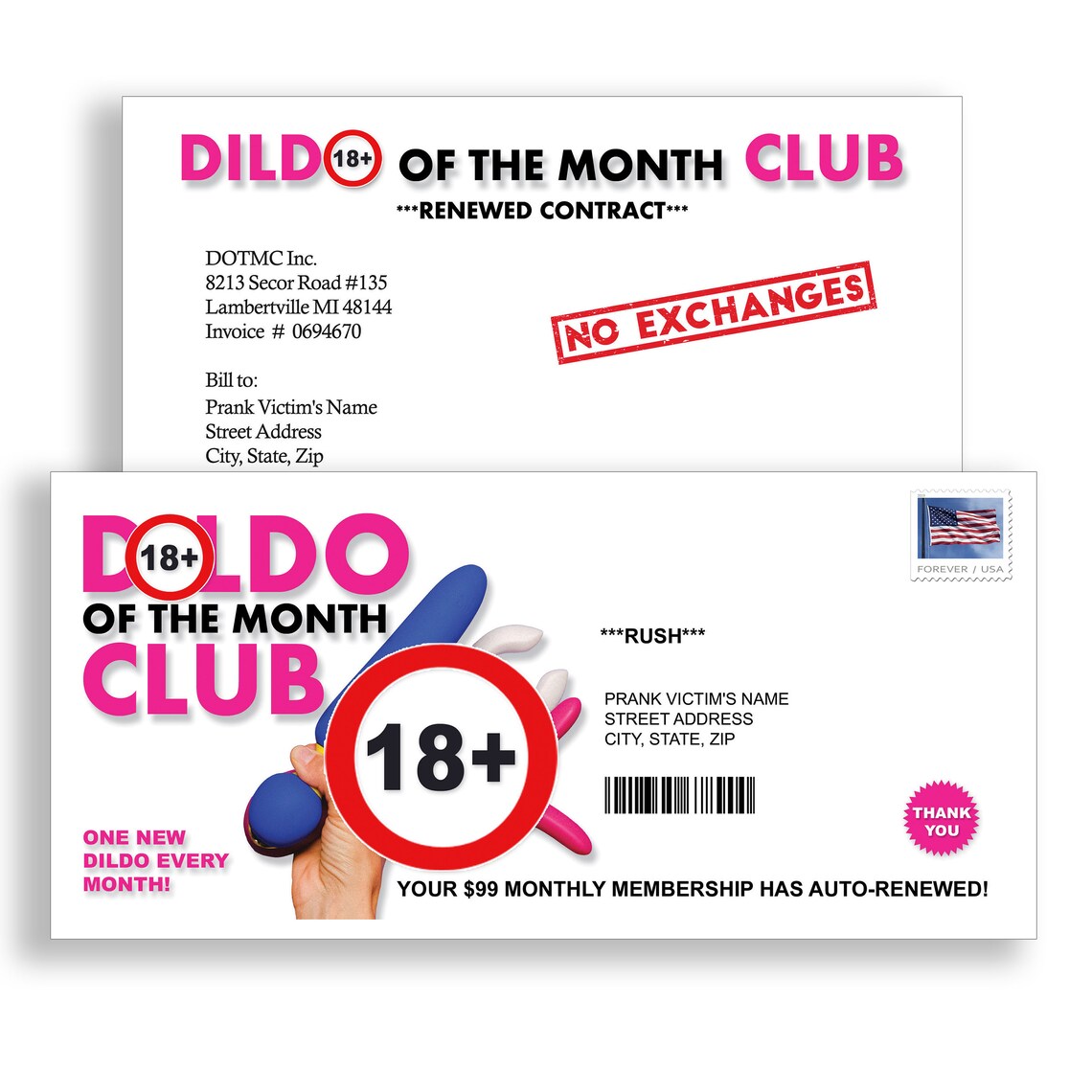 Embarrassing Prank Mail Letter 100% Anonymous Sent Directly to Your Friends Prank Mail Postal ...